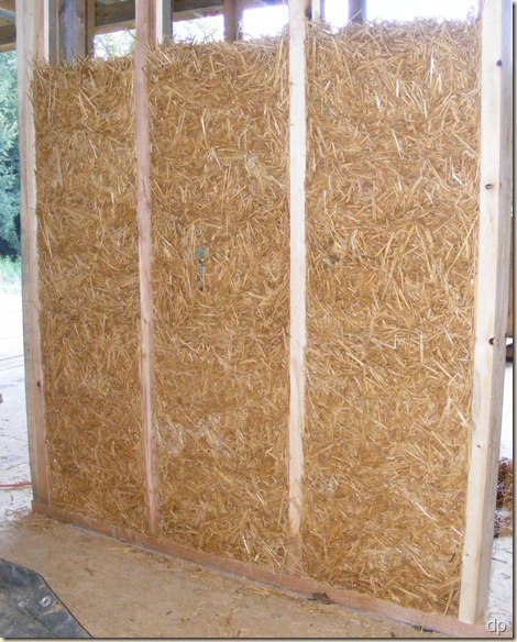Cedar Ridge Farm: Light clay straw wall infill: trying it out